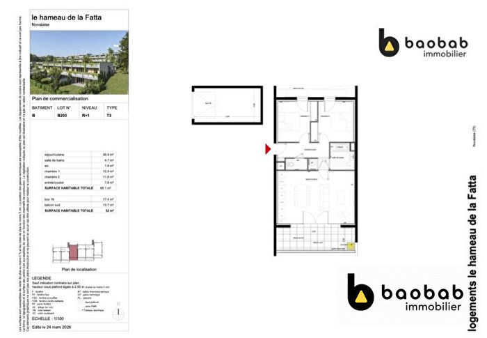 Novalaise : Appartement 3 pièces à vendre