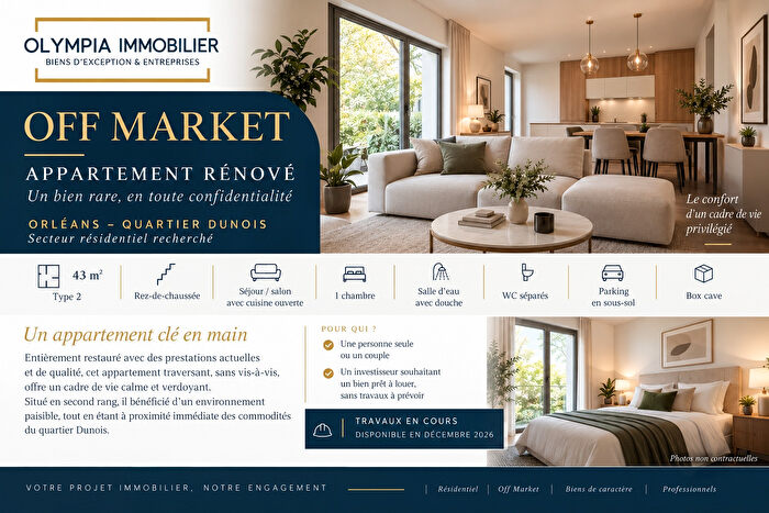 Appartement 2 pièces à Orléans, Dunois, Châteaudun, à vendre