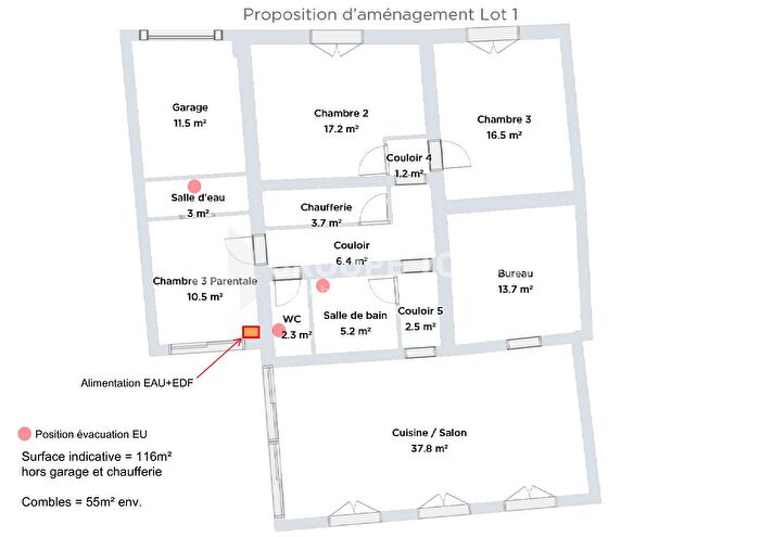 Maison à vendre - Lanta - 4 pièces - 3 chambres