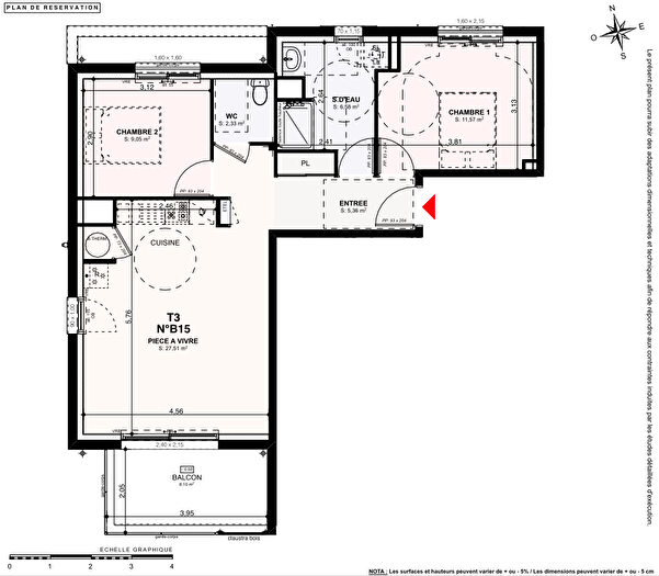 Appartement à vendre - Saint-Pol-de-Léon - 3 pièces - 2 chambres