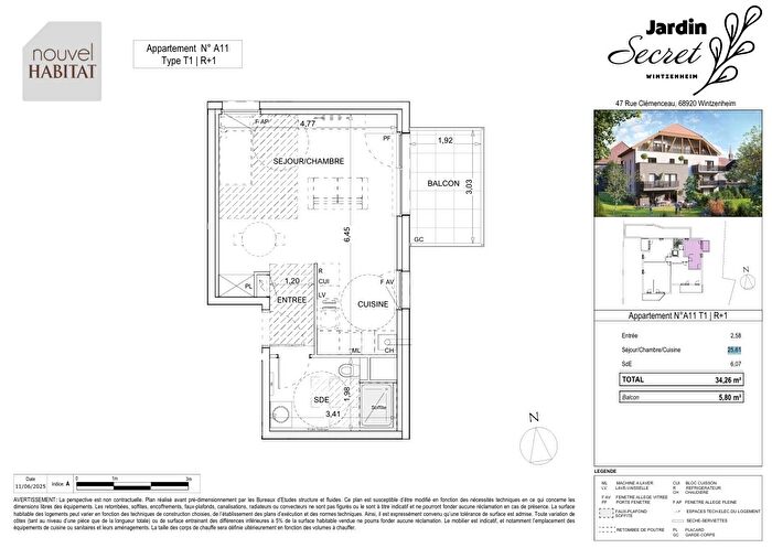 Appartement à vendre - Wintzenheim - 1 pièce