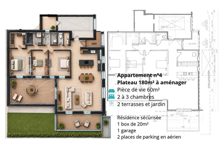 Quimper, Centre-ville - Appartement 4 pièces à vendre
