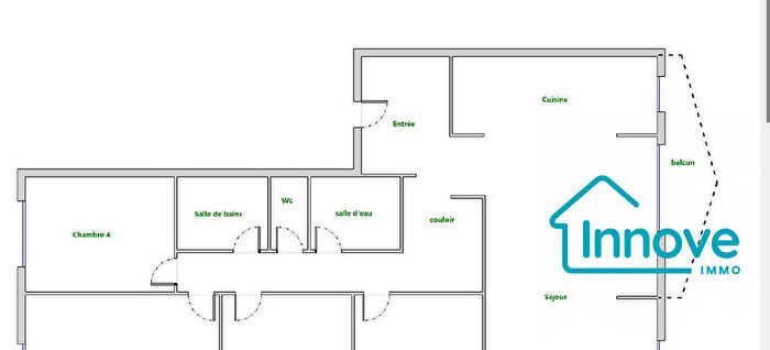Appartement à vendre - Le Chesnay - 5 pièces - 4 chambres