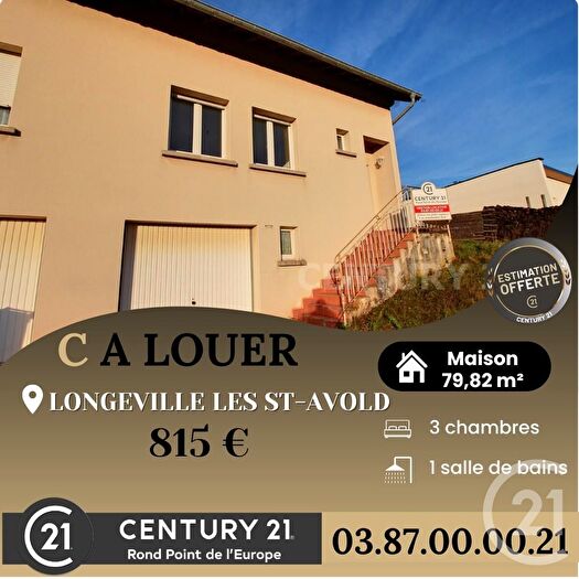 Maison à louer - Longeville-lès-Saint-Avold - 4 pièces - 3 chambres