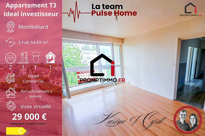 Appartement 4 pièces à vendre - Montbéliard, Petite Hollande, Coteau Jouvent
