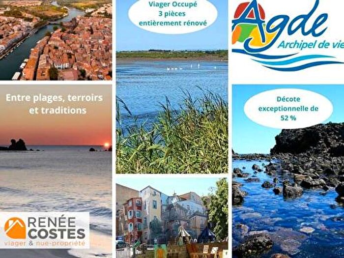 Appartement à vendre - Agde, La Ville - 3 pièces - 2 chambres