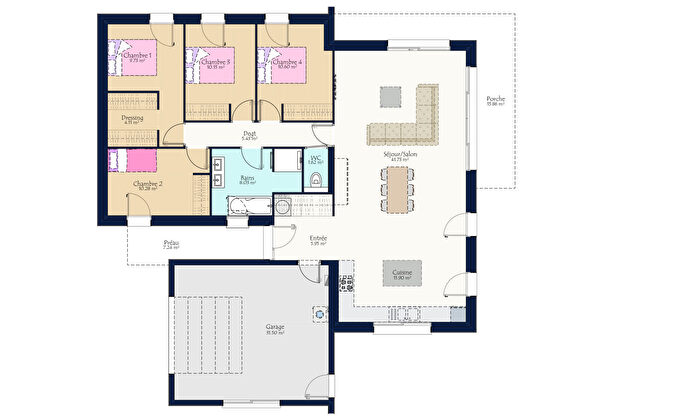 Maison à vendre - La Meignanne - 5 pièces - 4 chambres