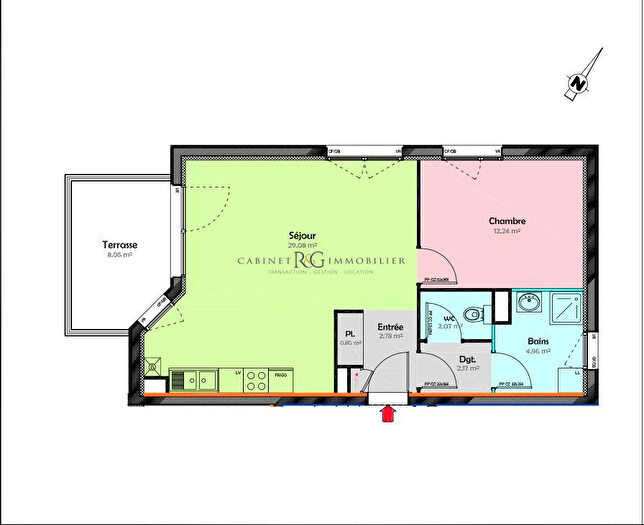 Appartement à vendre - Vitry-sur-Orne - 2 pièces - 1 chambre