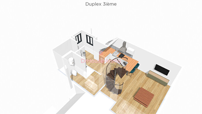 Appartement à vendre - Dieppe, Centre-ville, Saint-Pierre, Chanzy - 3 pièces - 1 chambre