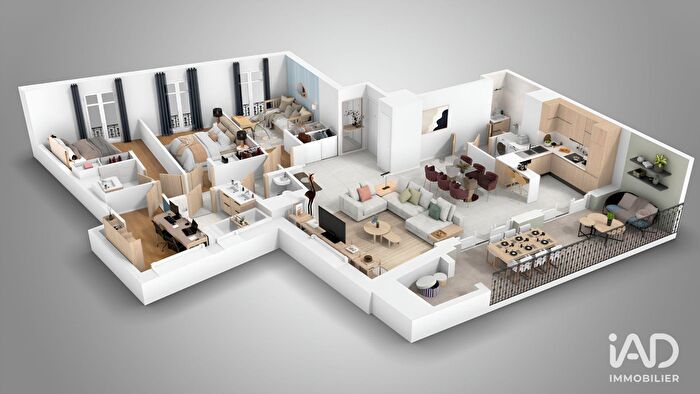 Appartement à vendre - Aix-les-Bains, Centre-ville - 4 pièces - 3 chambres