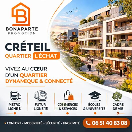 Appartement à vendre - Créteil, Echat - 3 pièces - 2 chambres