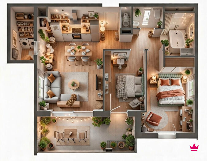 Appartement à vendre - Archamps - 3 pièces - 2 chambres