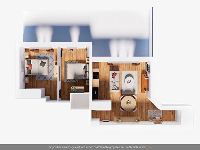 Appartement à vendre - Lognes, Mandinet Nord, Tour dAuvergne - 3 pièces - 2 chambres