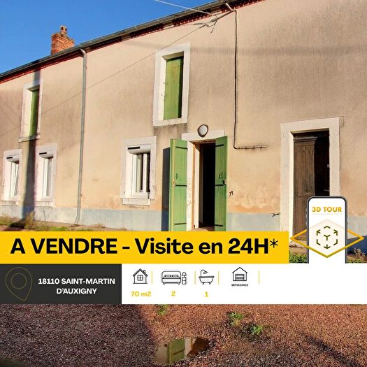 Maison à vendre - Saint-Martin-dAuxigny - 3 pièces - 2 chambres