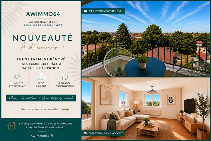 Anglet, Centre-ville, Saint-Jean : Appartement 4 pièces à vendre