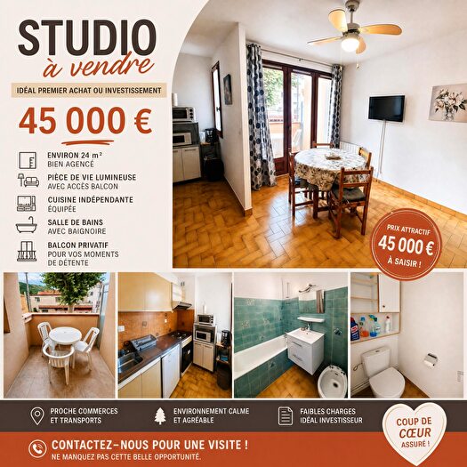 Vernet-les-Bains : Appartement 1 pièce à vendre