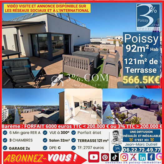Poissy, Saint-Exupéry - Appartement 4 pièces à vendre