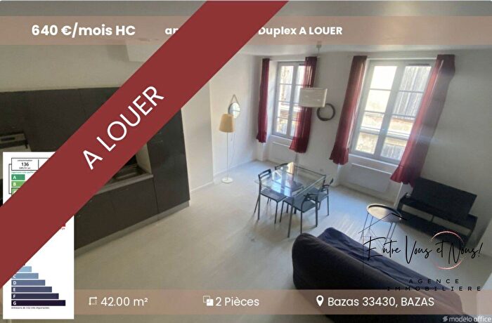 Appartement à louer - Bazas - 2 pièces - 1 chambre