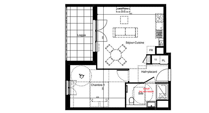 Appartement à vendre - Bourg-en-Bresse, Gare, Peloux-Mail, Citadelle - 2 pièces - 1 chambre