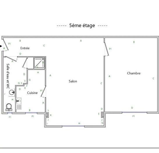 Appartement à vendre - Boulogne-Billancourt, Château, Les Princes Marmottan - 2 pièces - 1 chambre