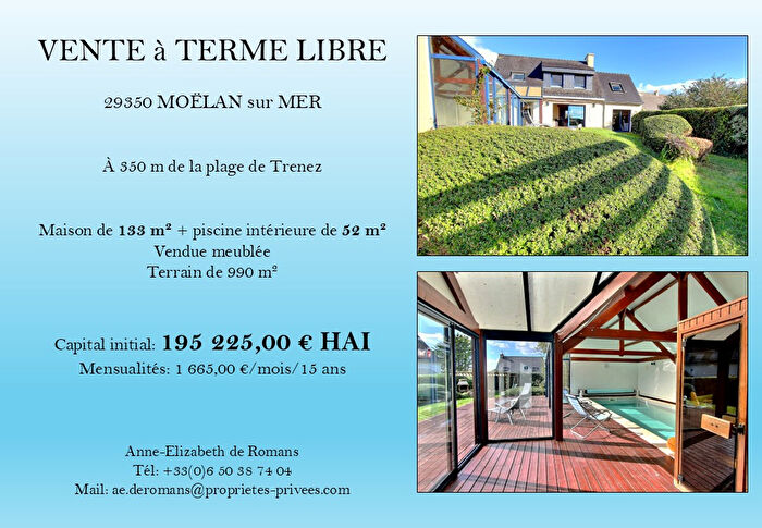 Maison à vendre - Moëlan-sur-Mer - 8 pièces - 6 chambres
