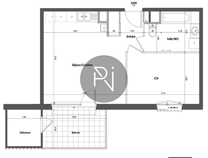 Appartement à vendre - Archamps - 2 pièces - 1 chambre