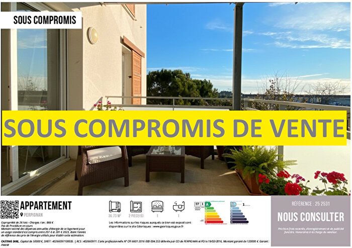 Appartement à vendre - Perpignan, Porte dEspagne - 2 pièces - 1 chambre