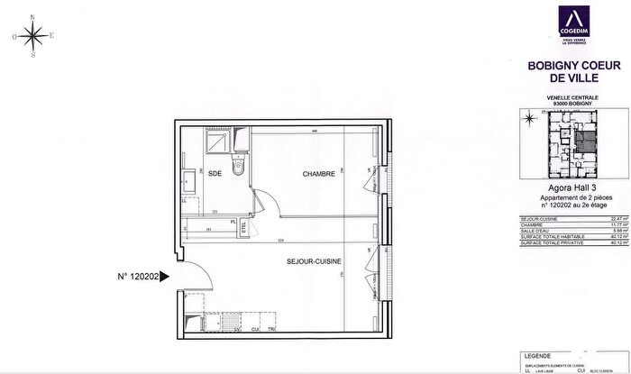 Appartement 2 pièces à louer - Bobigny, Centre-ville