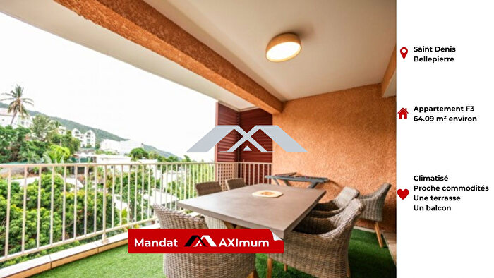 Appartement à louer - Saint-Denis, Bellepierre - 3 pièces - 2 chambres