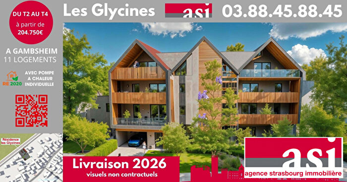 Appartement à vendre - Gambsheim - 2 pièces - 1 chambre