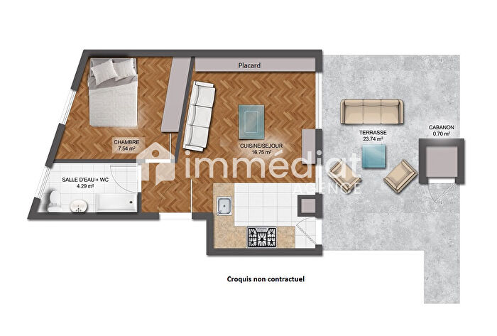 Rueil-Malmaison, Coeur de Ville : Appartement 2 pièces à vendre