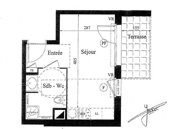 Appartement 1 pièce à louer - Bron, Le Terraillon