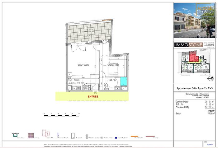 Appartement à louer - Istres - 2 pièces - 1 chambre