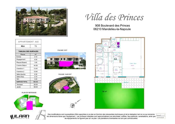 Appartement 3 pièces à Mandelieu-la-Napoule, Minelle, à vendre