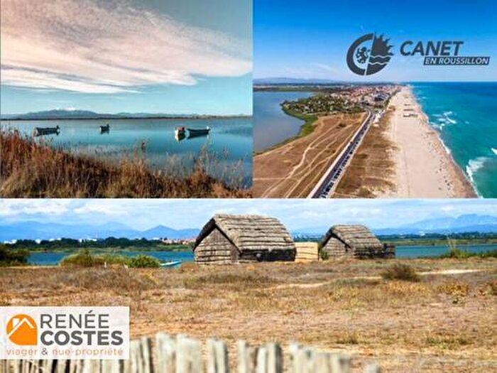 Canet-en-Roussillon, Route de Saint-Nazaire, Les Fontaines, Etang : Maison 4 pièces à vendre