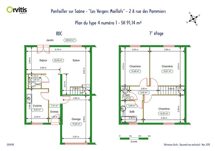 Pontailler-sur-Saône - Maison 4 pièces à louer