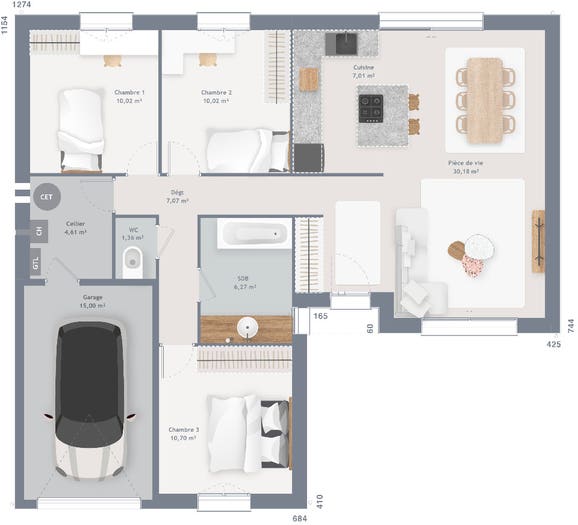 Maisons à vendre et appartements à louer - 3