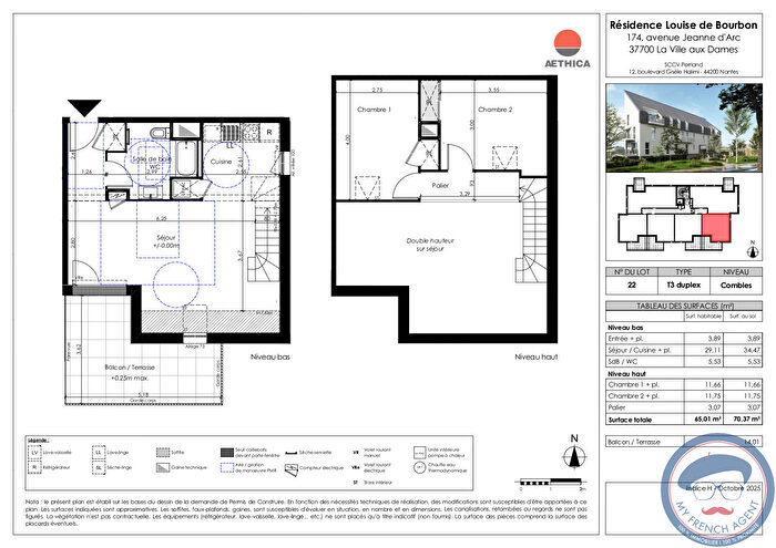 Appartement 4 pièces à La Ville-aux-Dames, à vendre