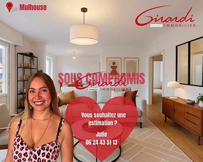 Appartement à vendre - Mulhouse, Doller - 4 pièces - 2 chambres