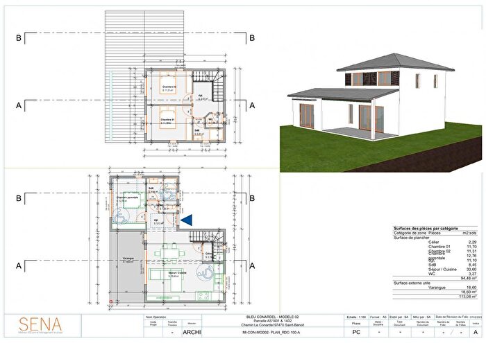 Maison à louer - Saint-Benoît, Beaulieu - 4 pièces - 2 chambres